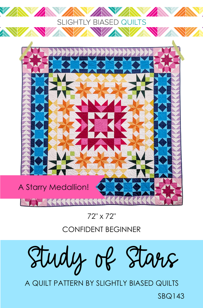Study of Stars PAPER Quilt Pattern – Slightly Biased Quilts