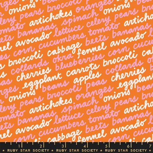 Food Group Burnt Orange, 1/2 Yard – Slightly Biased Quilts