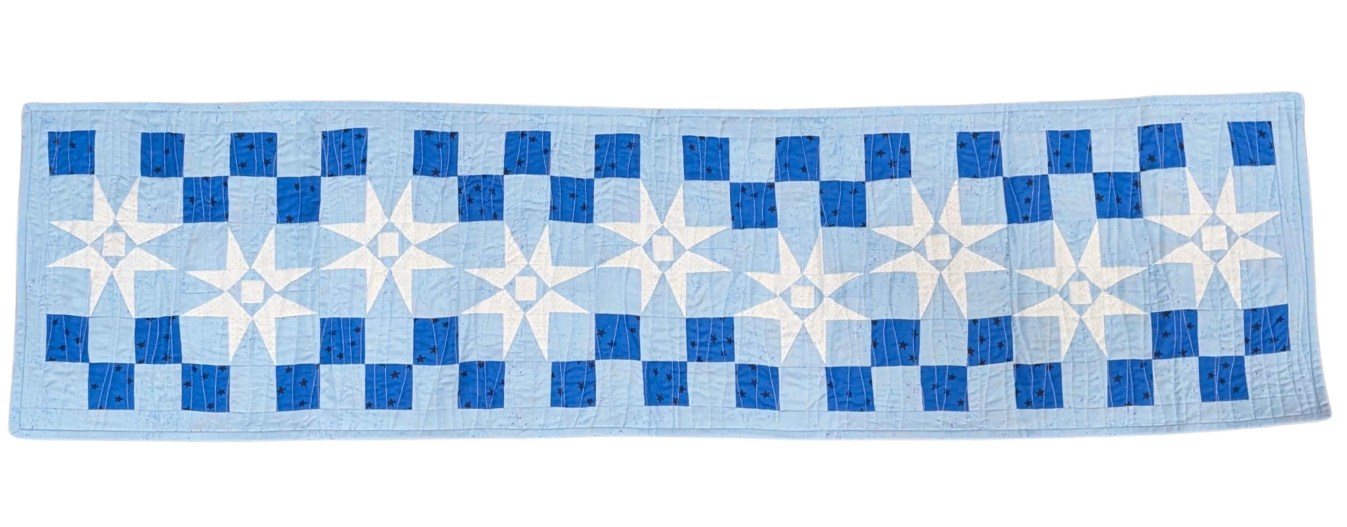 Snowdrift Sparkle PAPER Table Runner Pattern – Slightly Biased Quilts