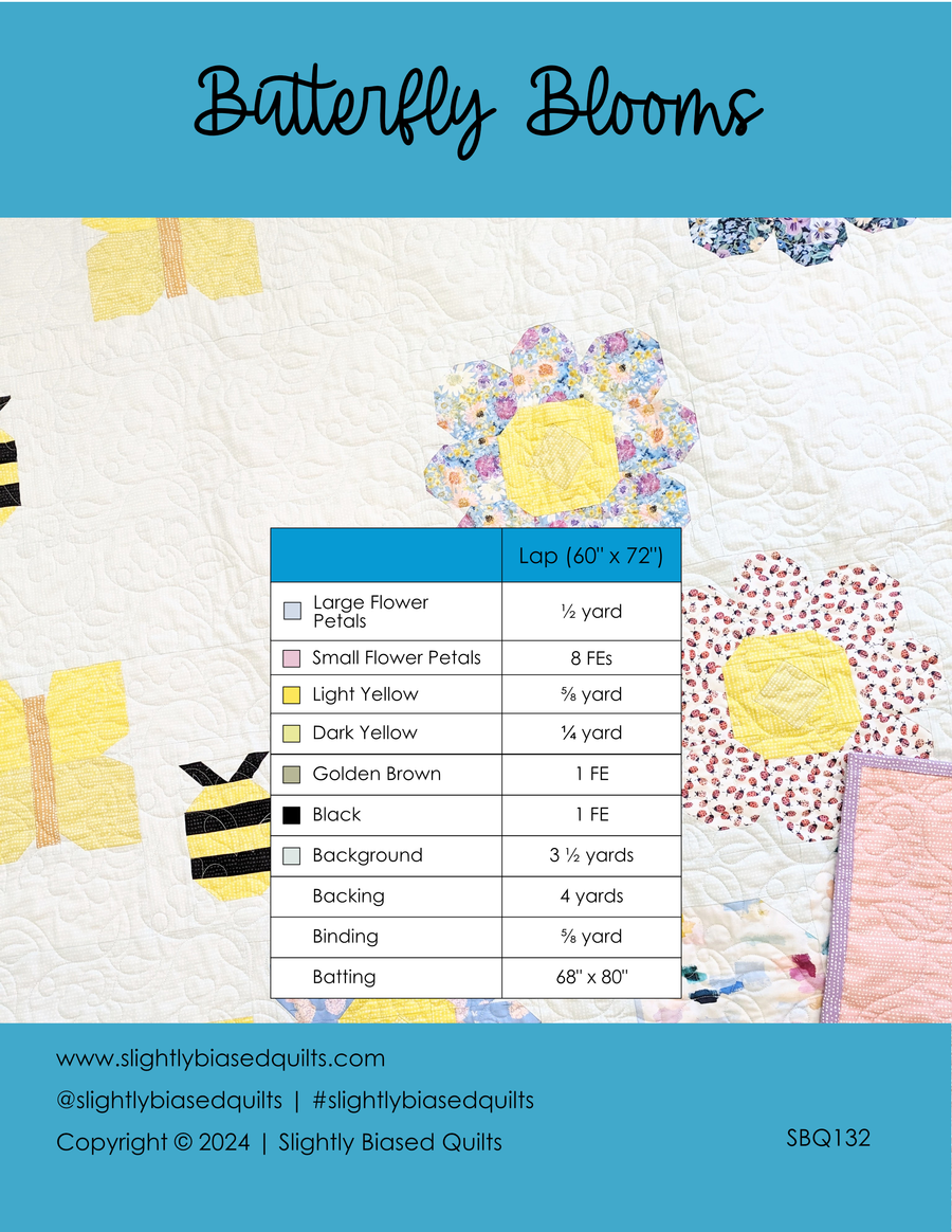 Butterfly Blooms PDF Quilt Pattern - Automatic Download – Slightly Biased Quilts