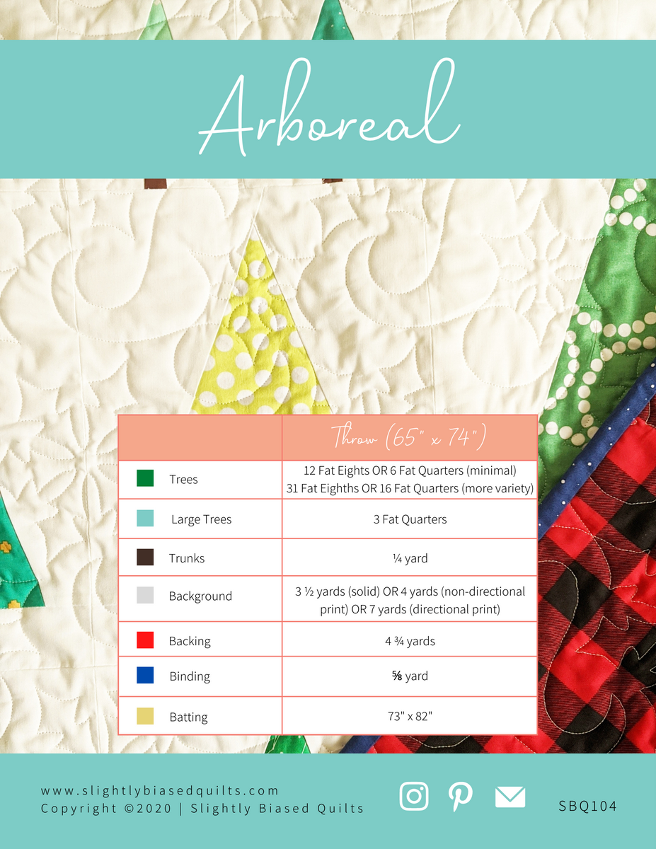 Arboreal PDF Quilt Pattern - Automatic Download – Slightly Biased Quilts