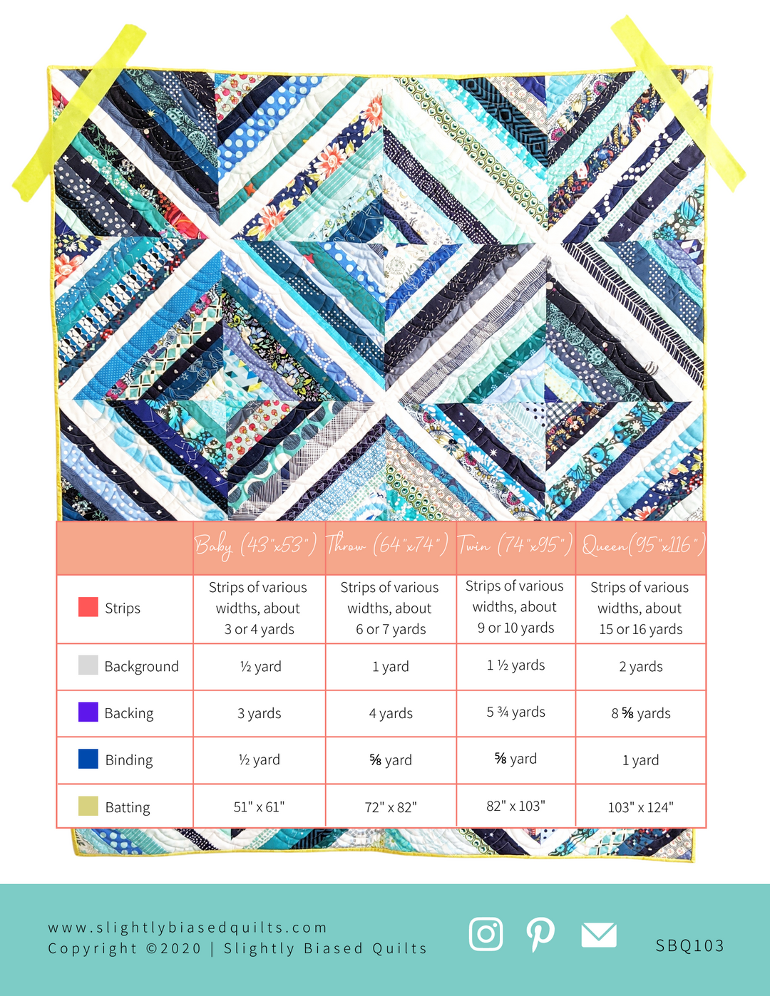 Biased PDF Quilt Pattern - Automatic Download – Slightly Biased Quilts